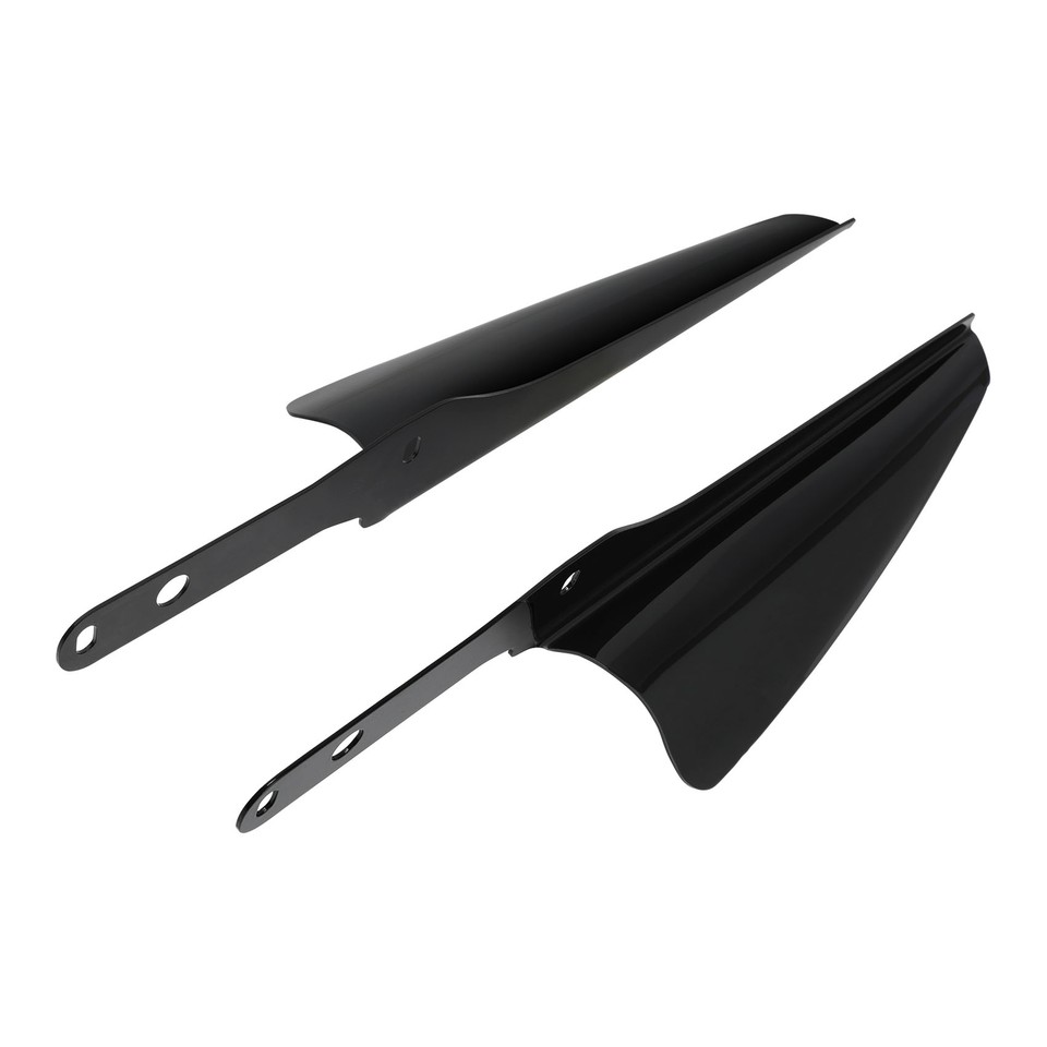 Black Front Fork Mount Wind Deflector Windshield For Harley Touring ...