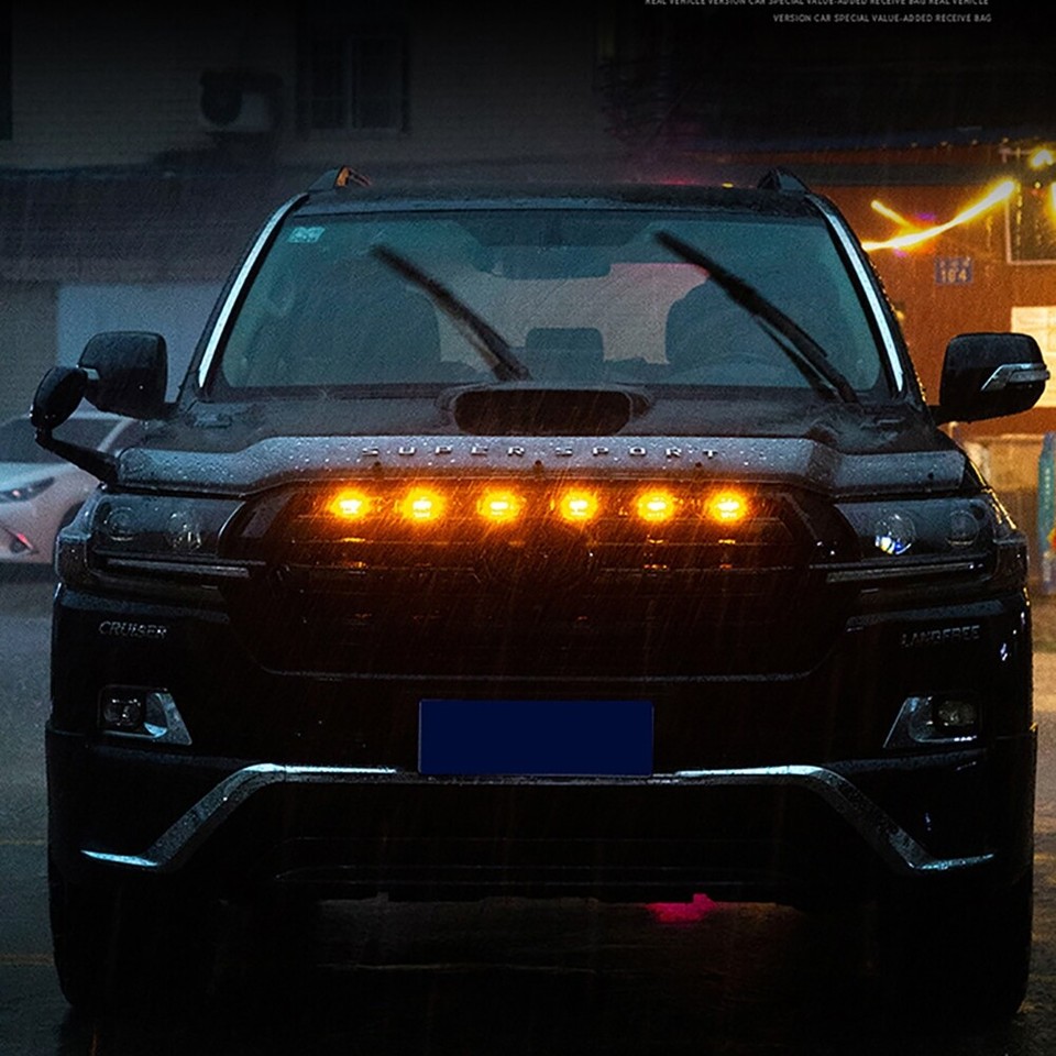 Front Raptor Style Grille Led Running Marker Lights For GMC Sierra 1500 ...