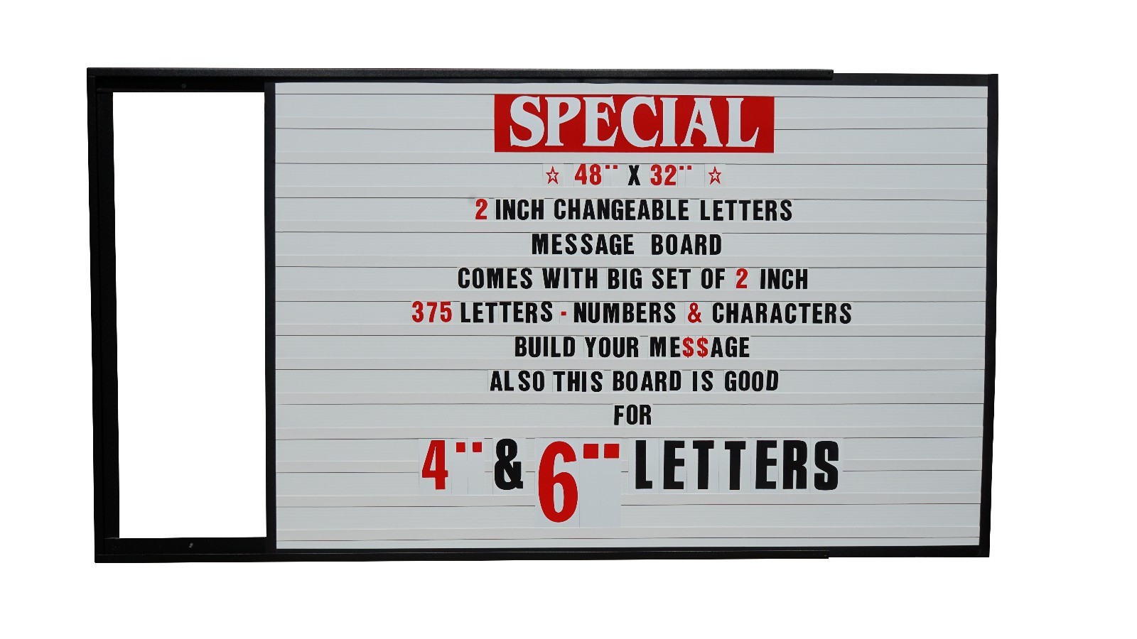 2"Outdoor Changeable Letters Message Board Marquee sign with Metal ...