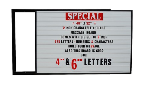 2"Outdoor Changeable Letters Message Board Marquee sign with Metal ...