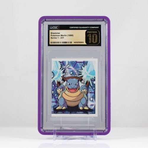 Pokemon Blastoise #231 Merlin Sticker Series 1 Topps - CGC 10 PRISTINE ...