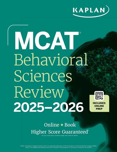 MCAT Behavioral Sciences Review 2025-2026: Online + Book (Kaplan Test ...