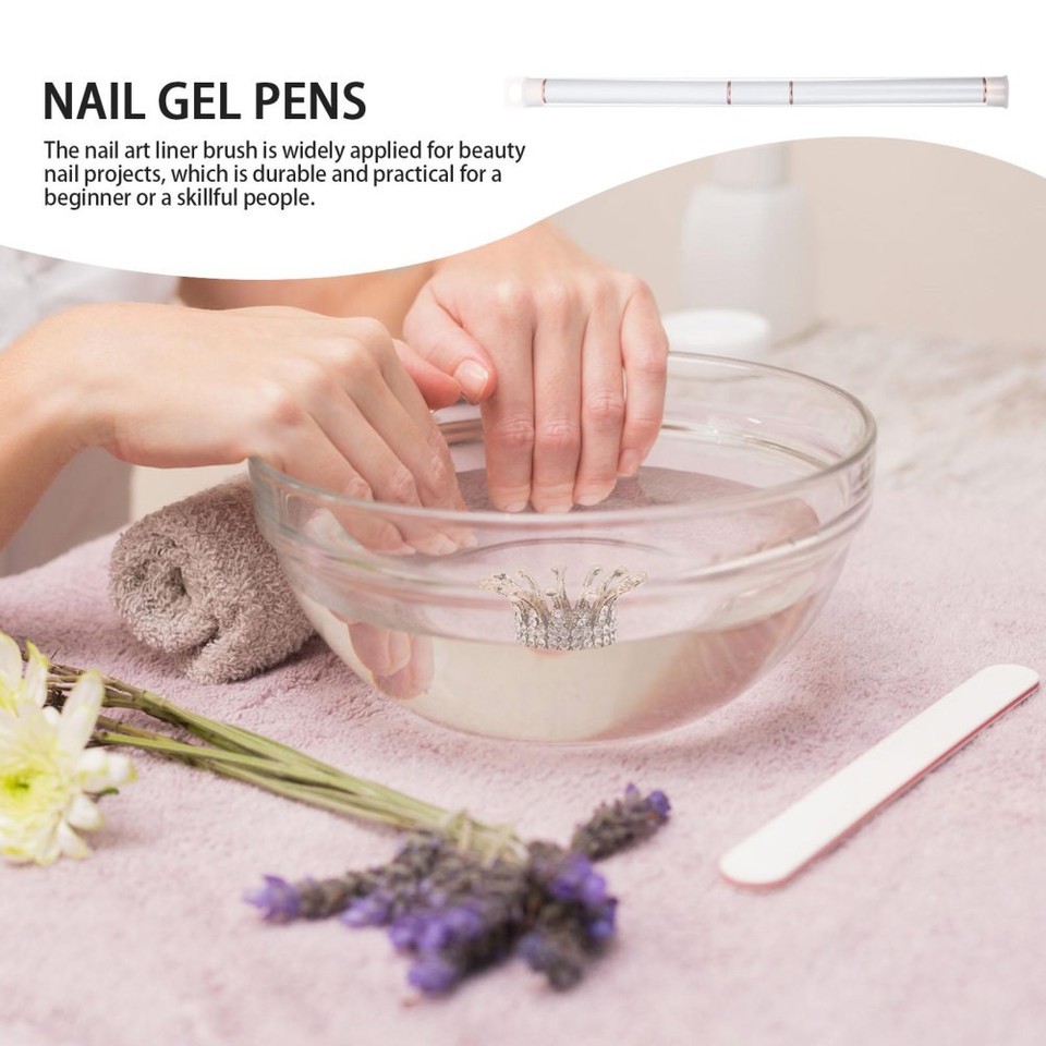 Double-headed Manicure Pen Fine Liner Nail Art Brush Gel Brushes for ...