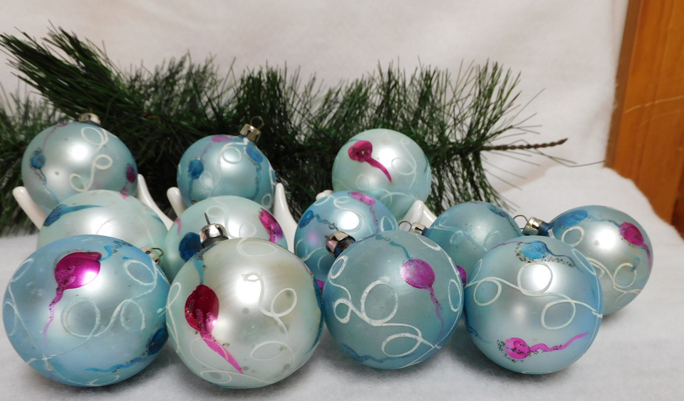 Vintage Christmas Ornaments Poland Blue Balloon Ornaments Fantasia ...