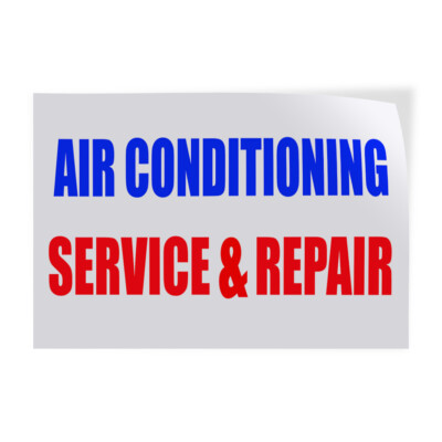 Decal Stickers Air Conditioning Service & Repair Business Vinyl Store ...