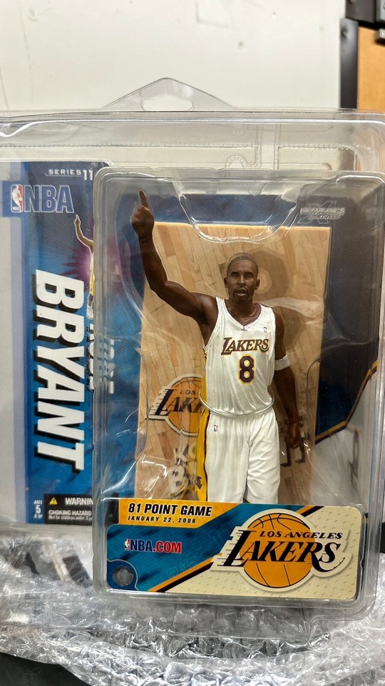 RARE KOBE BRYANT SERIES 11 MCFARLANE LA LAKERS 81 POINT GAME WHITE ...