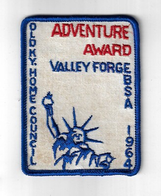 1964 Old Kentucky Home Council Adventure Award Valley Forge BSA RBL Bdr ...