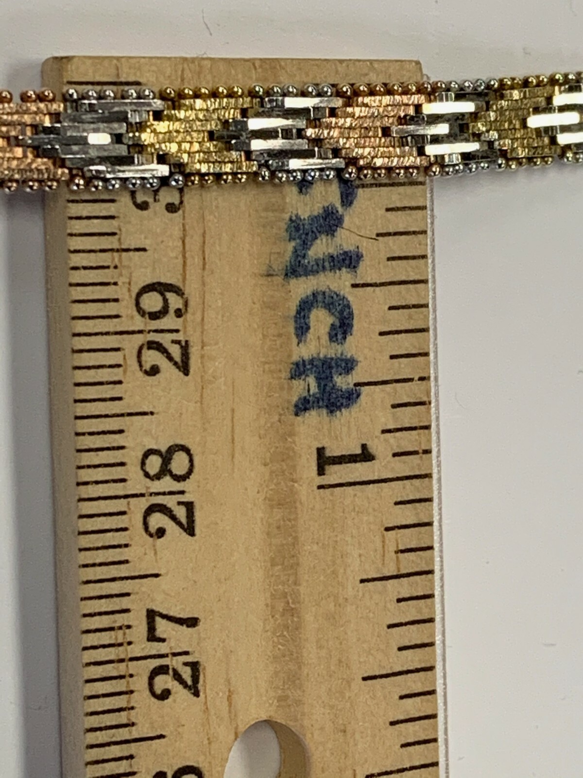 ESTATE ITALY VERMEIL TRI COLOR SILVER .925 NECKLAC… - Gem