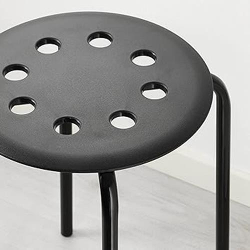IKEA Marius Durable Stool Metal - 45 cm (Black) + Free Shipping | eBay