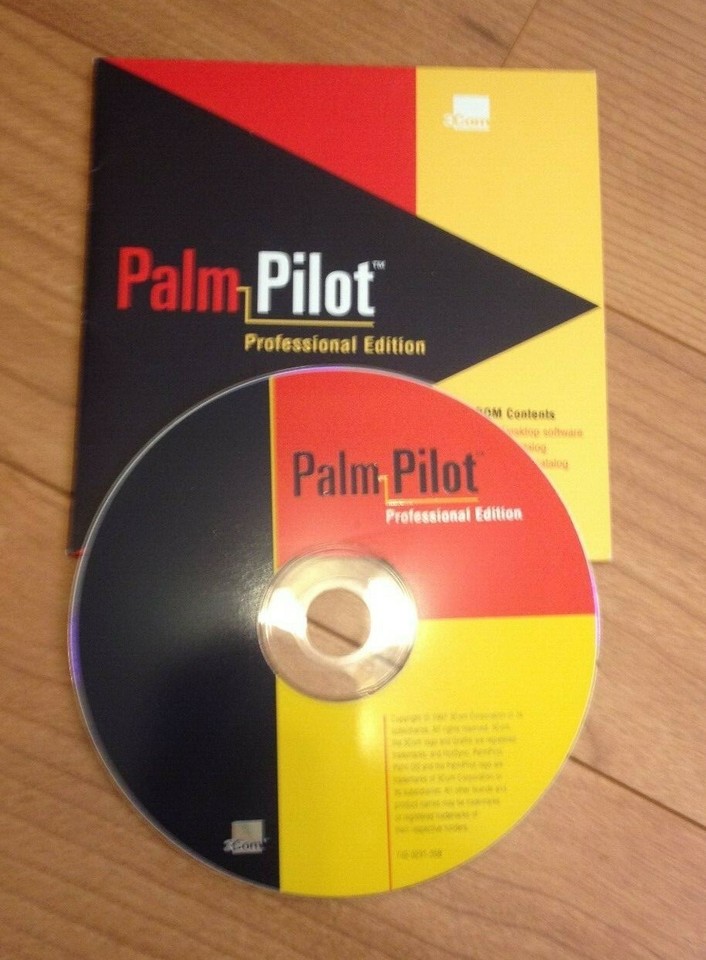 PalmPilot Professional Edition 3Com CD-Rom Desktop Software Palm PDA ...