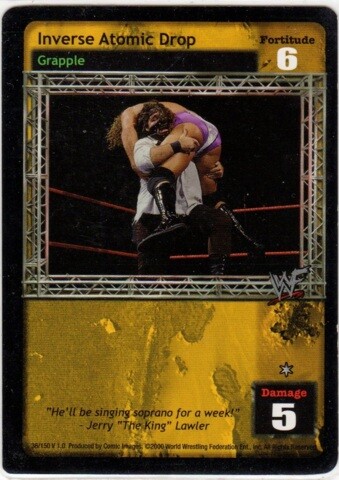 WWE: Inverse Atomic Drop [Played] card type Grapple Raw Deal Wrestling ...