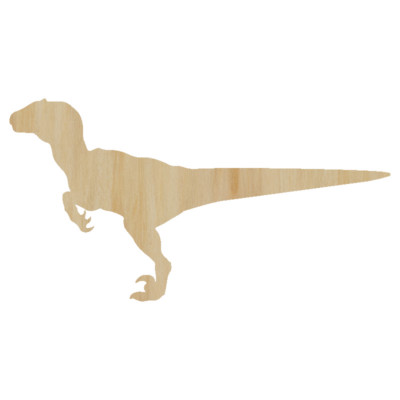 Laser Cut Out Wood Velociraptor Wood Shape Craft Supply - Dinosaur Wood ...
