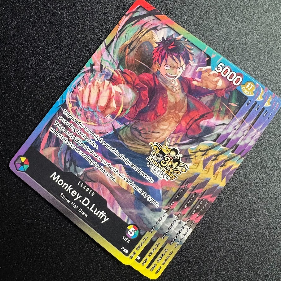 4x Monkey.D.Luffy Leader 3rd Anniversary Tournament Pack P-L One Piece ...