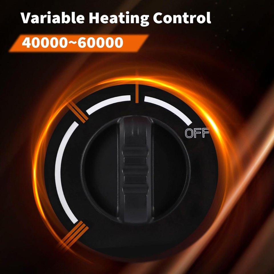 60,000 BTU Portable Propane Forced Air Heater Adjustable Liquid for ...