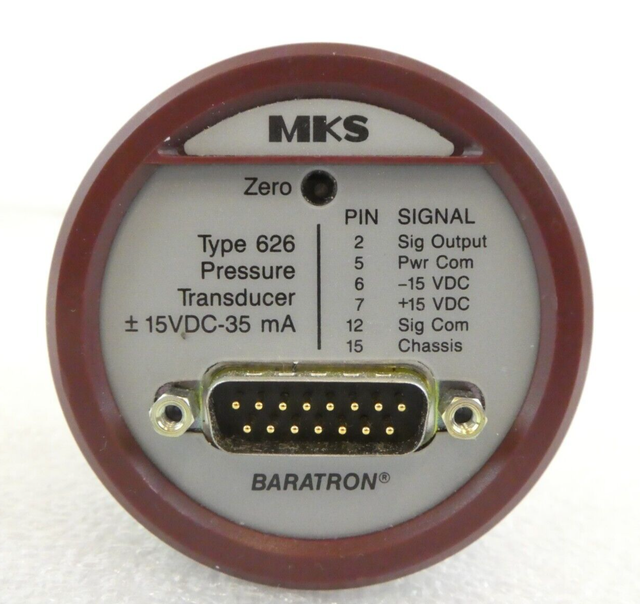 MKS Baratron Capacitance Manometer 1 Torr Type 626 626a-12319 for sale ...