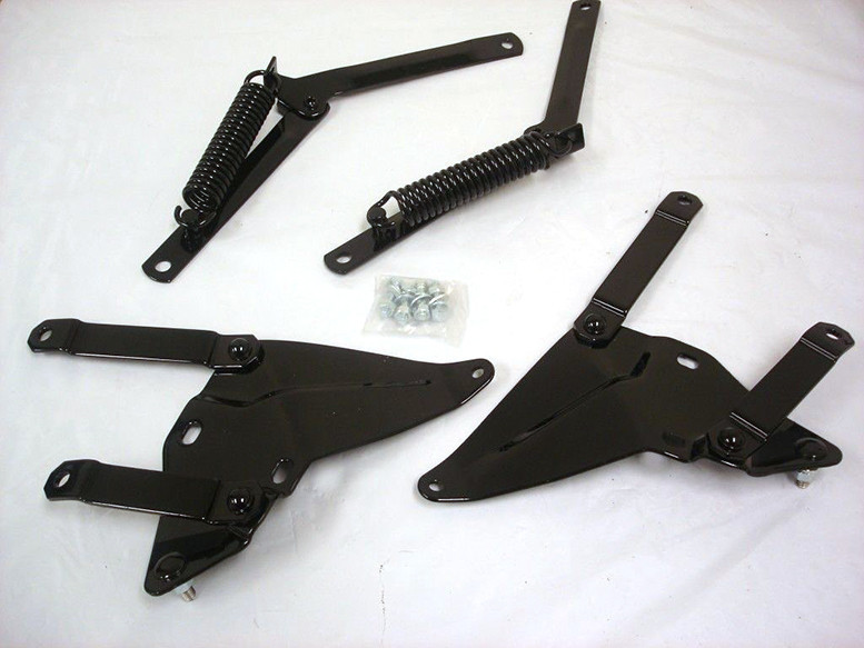 1941-1948 Ford Hood Hinge Bracket + Arm & Spring Support BLACK 1942 ...