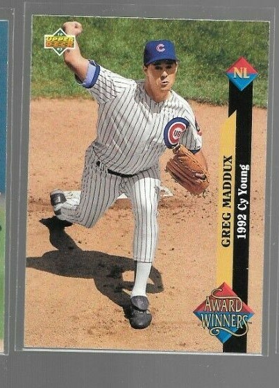 1993 Upper Deck Award Winners 1992 NL Cy Young Greg Maddux 1993 Upper Deck Award Winners 1992 NL Cy Young Greg Maddux