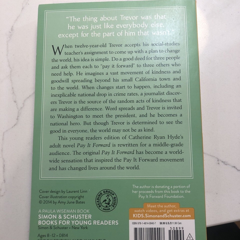 Pay It Forward : Young Readers Edition by Catherine Ryan Hyde (2014 ...