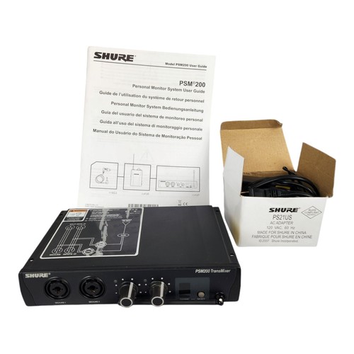 SHURE PSM200 TRANSMIXER P2T-H2 w/Manual And Adapter Only (No Other ...