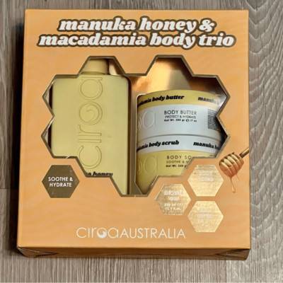 NEW CIROA manuka honey Macadamia Trio Scrub Body Butter & Body Wash ...