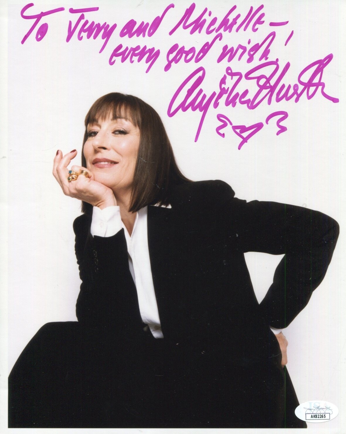 Anjelica Huston Addams Family Lonesome Dove Grifters Signed Autograph ...