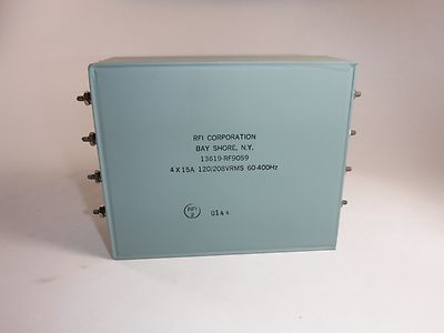 RFI Corporation 13619-RF9059 60-400Hz 4X15A Line Filter | eBay