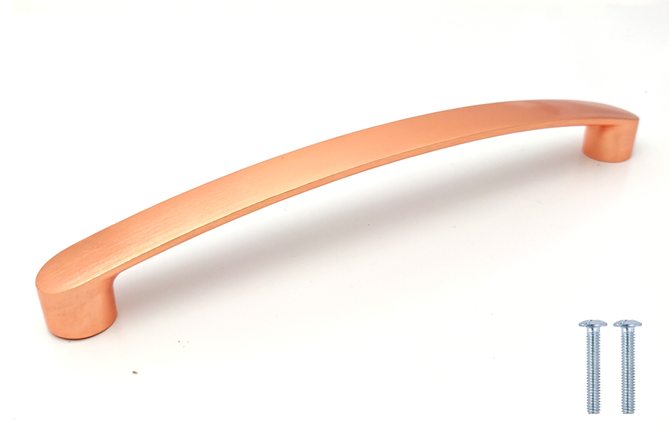 Copper Bow Handles Brushed Pull Knob Cup Kitchen Furniture ...