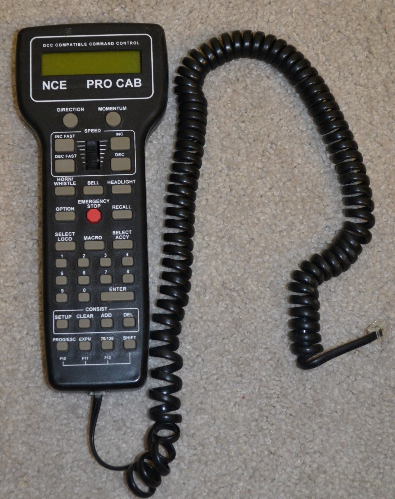 NCE 05240010 ProCab Deluxe Master Cab Handheld Remote LCD Screen Free ...