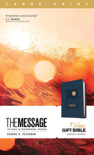 The Message Deluxe Gift Bible, Large Print (Leather-Look, Navy): The ...