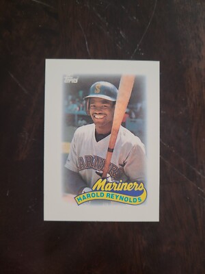 1989 Topps League Leaders Mini Harold Reynolds #74 Seattle Mariners | eBay