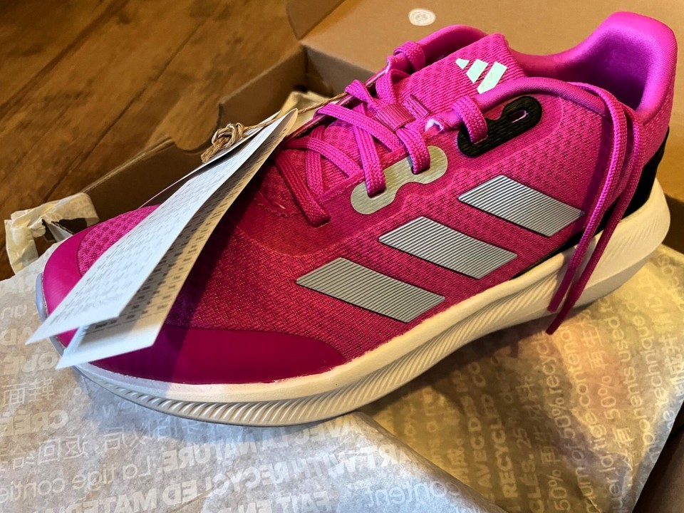 Adidas HP5837 Runfalcon 3.0 UK 4 US 4.5 NEW Bright Pink Funky Kids ...