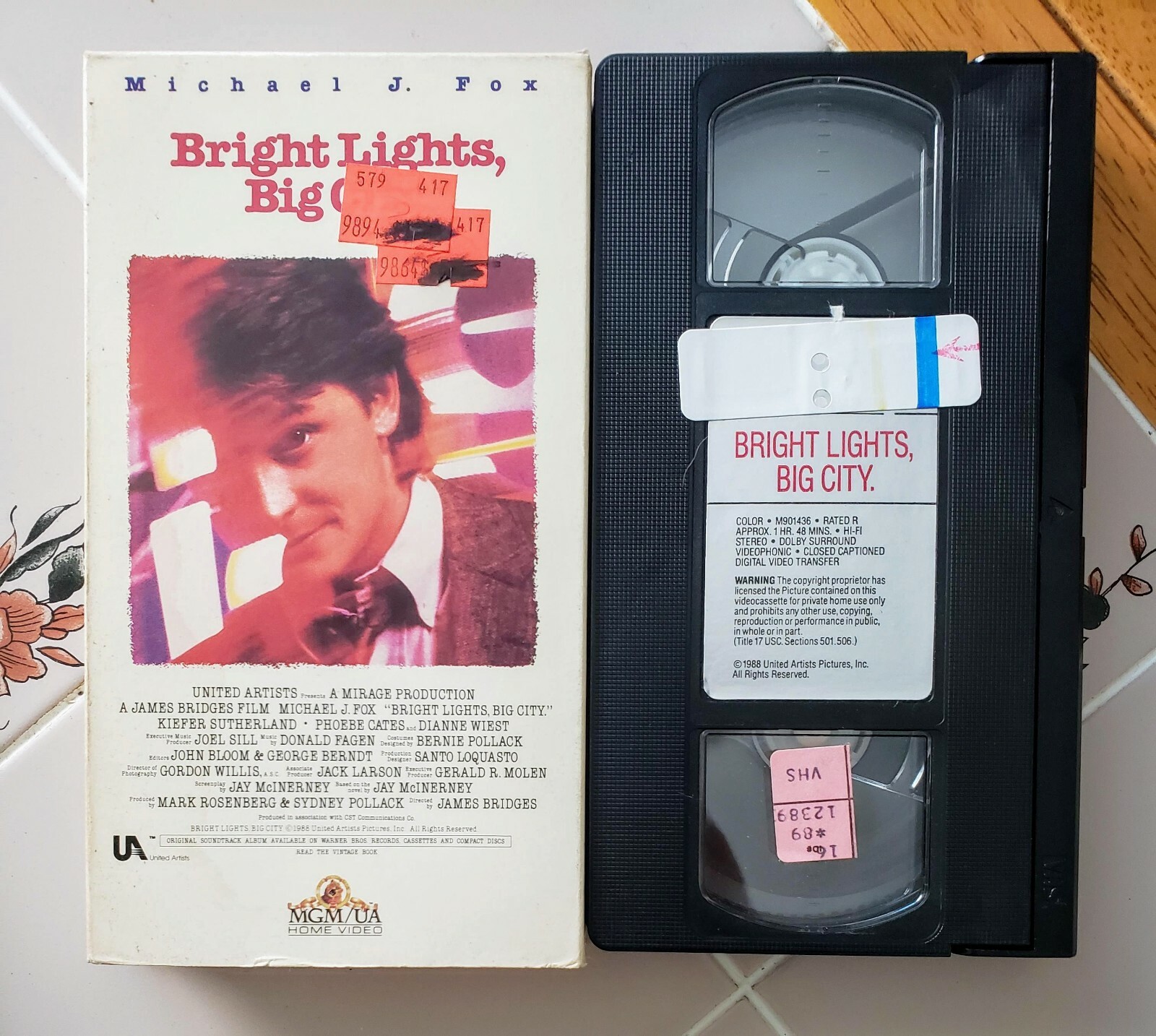 Bright Lights, Big City Michael J. Fox Phoebe Cates Kiefer Sutherland ...