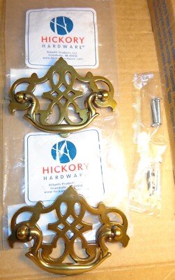 2 HICKORY HARDWARE QUEEN ANNE BAIL DRAWER PULL HANDLES 3CC P329-LP 4 ...