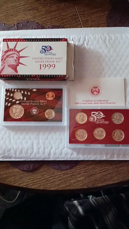 1999 U.S. Mint Silver 9-Coin Proof Set / OGP & COAs | eBay