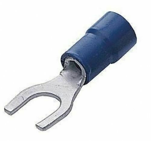 x25 Blue/Red 4.3mm Fork Spade Terminal Crimp Connector Electrical Cable ...