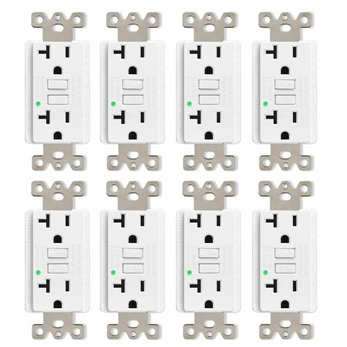 125V 20 Amp GFCI Outlets Ground Fault Circuit Interrupter ETL Certified ...