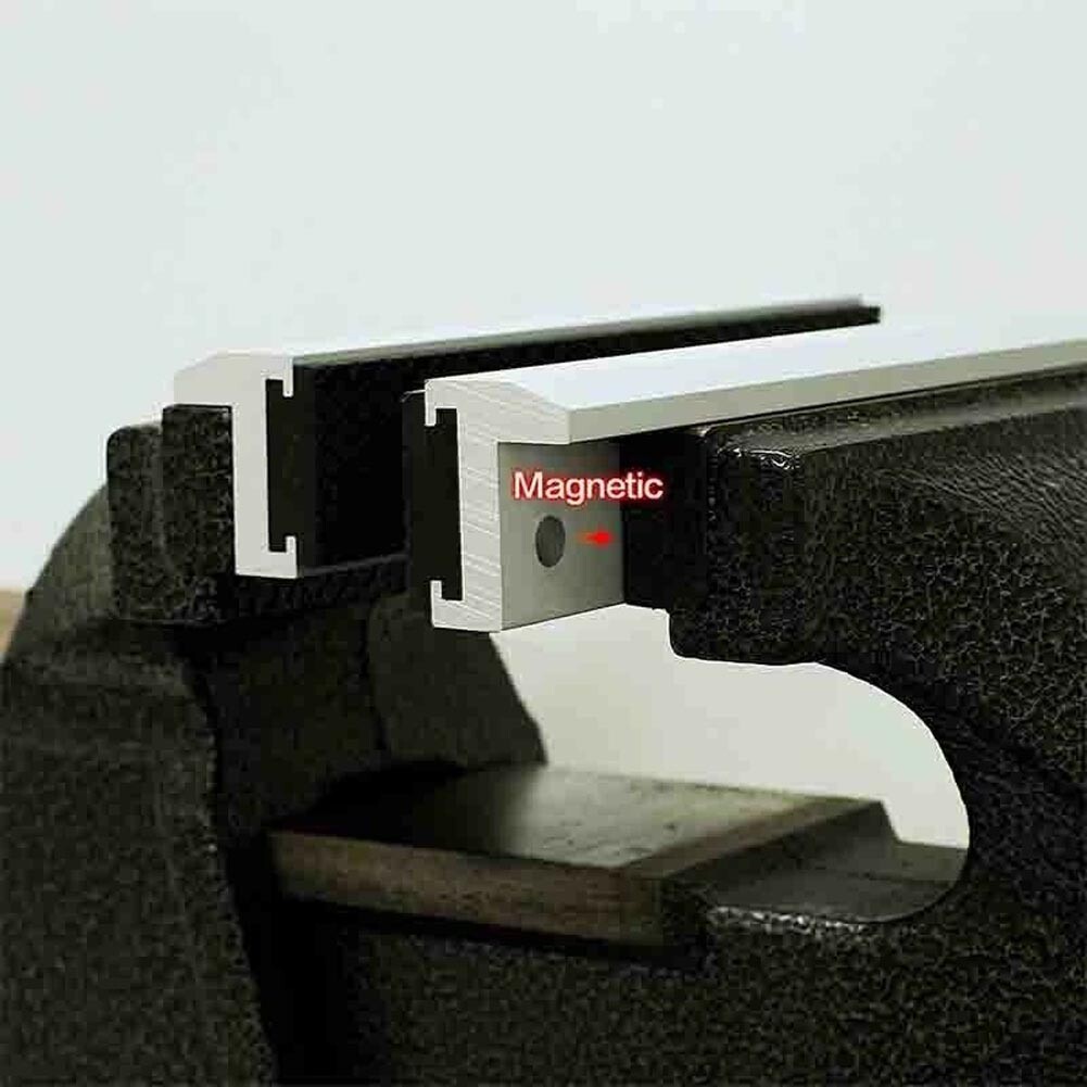 2PCS 4" 100mm Universal Vise Jaws with Strong Magnetic Soft Vice Pads ...