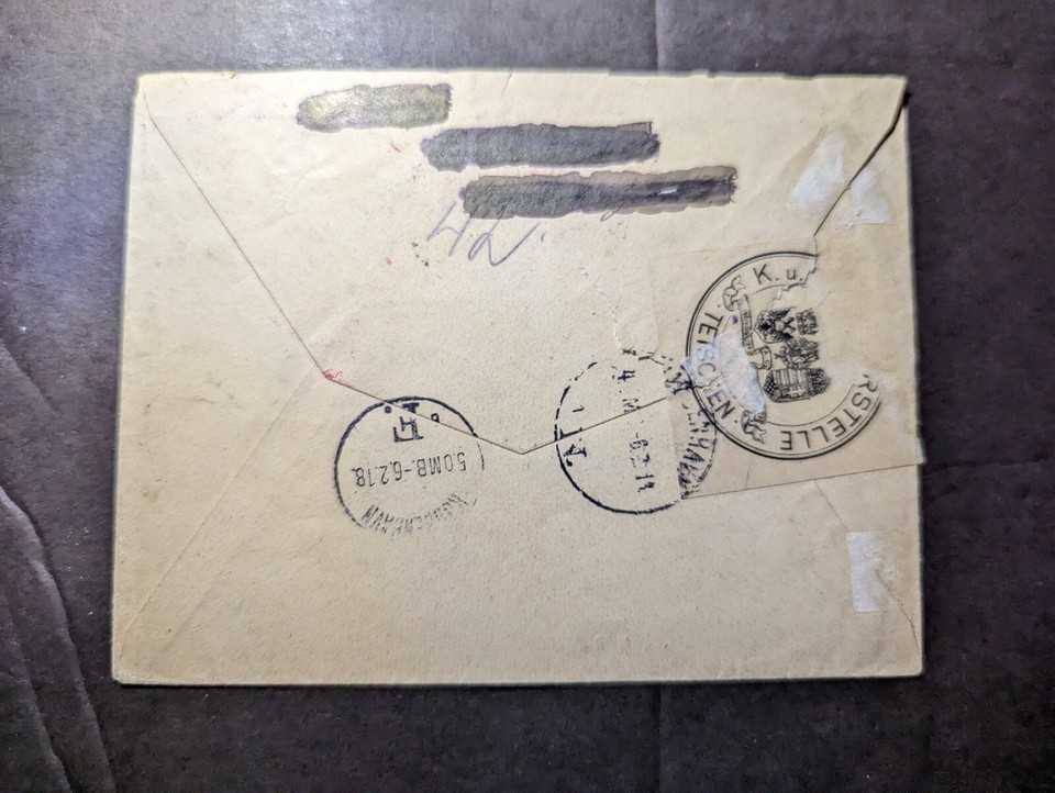 1918 Registered Censored Denmark Cover Copenhagen to Bohemia ...