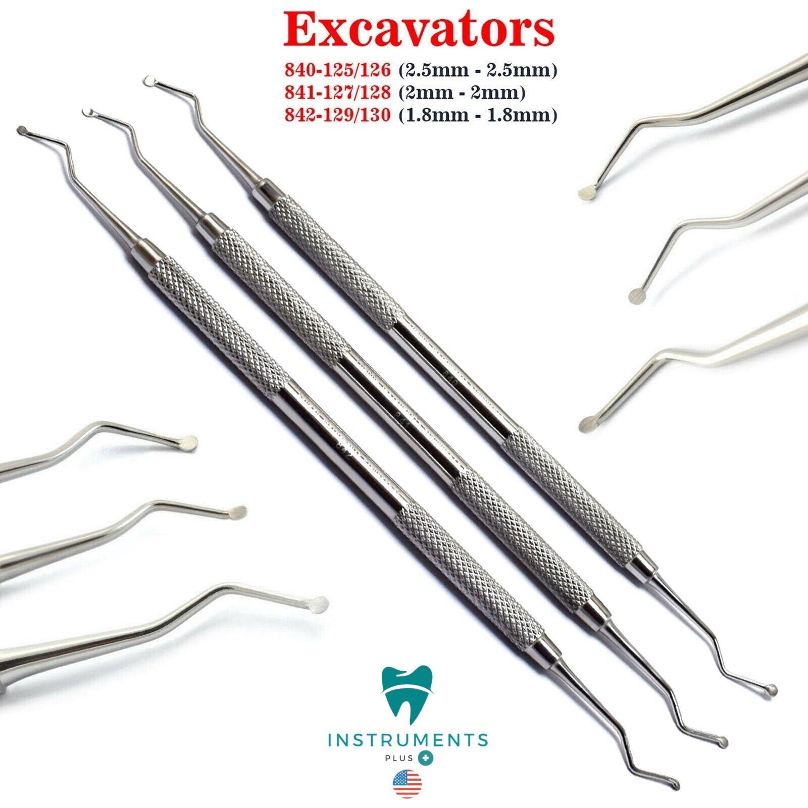 Dental Excavator Set of 3 Composite Restorative Spoon Instruments ...