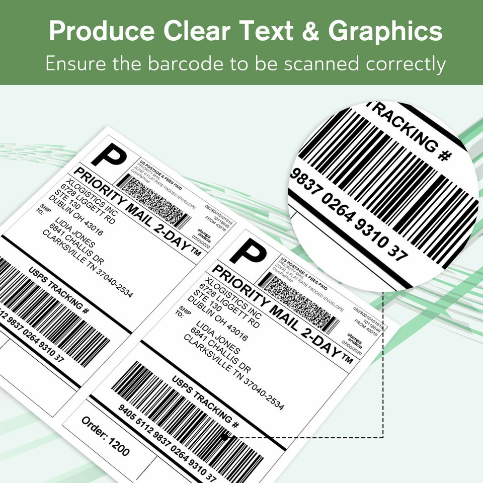 Koala 220 Shipping Label Half Sheet Self Adhesive 2 Per Sheet 8.5 x 5.5 ...