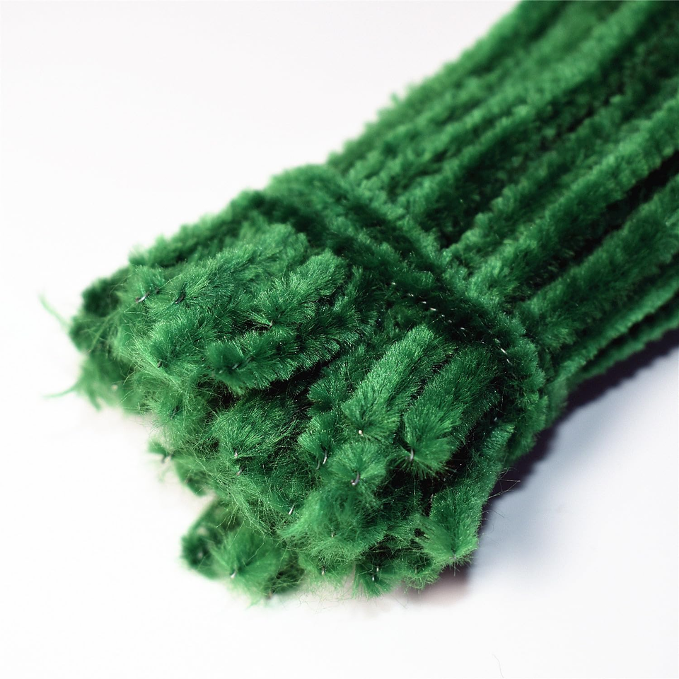 Pipe Cleaners 100 Pieces Chenille Stems Dark Green for DIY Art ...