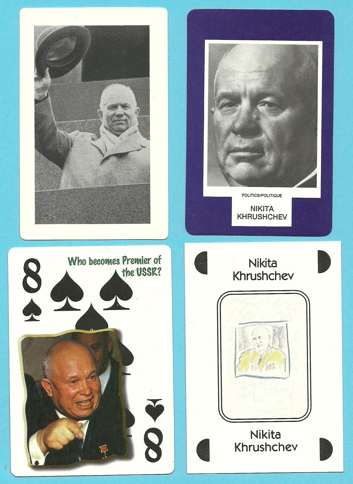 Nikita Khrushchev Premier USSR United Nations Iron Cross Fab Card ...