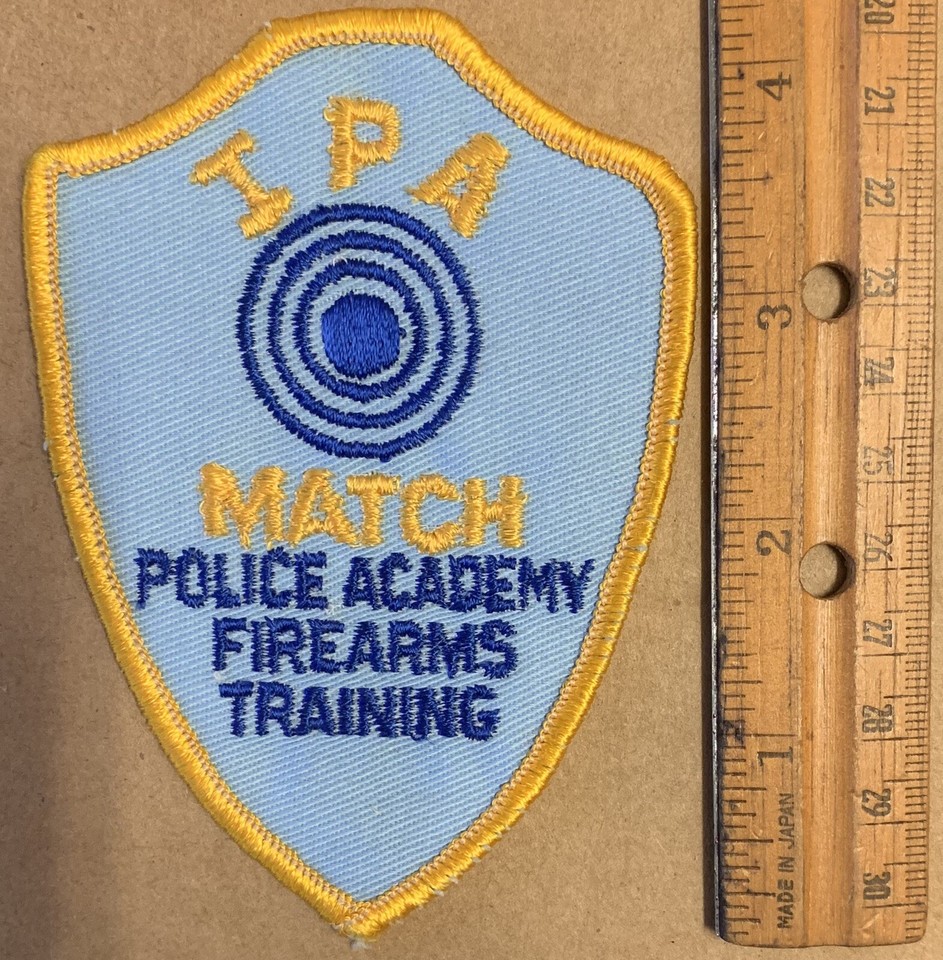 IPA Police Academy Patch Embroidered vintage Ill State Match Firearms ...