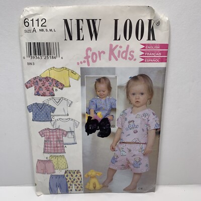 New Look 6112 Baby Toddler Shirt Pants Dress Pattern NB-L *Uncut* | eBay