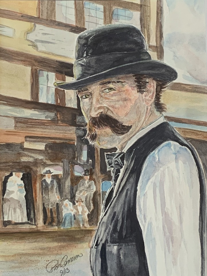 Painting Ronauld Cameron “Hicok as Wyatt Earp” Arizona Lawman Tombstone ...