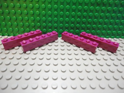 Lego 4 Magenta 1x6 brick block NEW | eBay