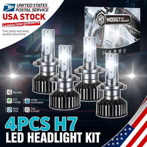 2Set 6000K H7 LED CSP Headlight Bulbs 20000LM 6000K High/Low Beam High ...