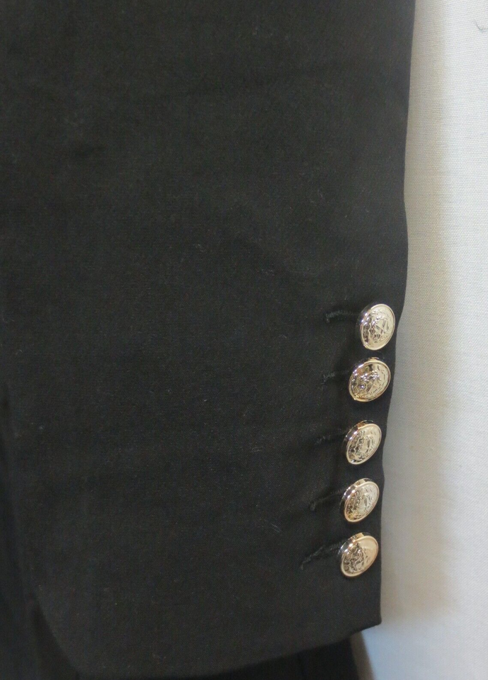 LULUS Captain's Blog Black Double-Breasted Coat - BLACK - LADIES SMALL ...