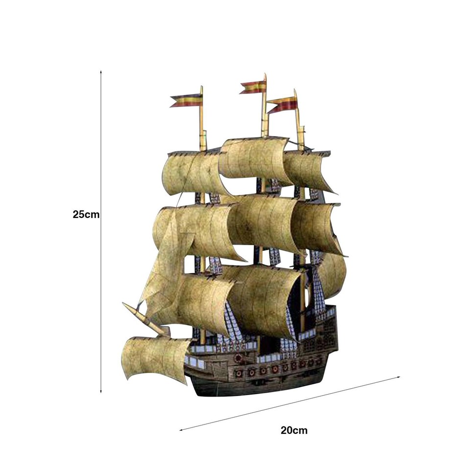 Sailboat Ship Kits 1:250 Brain Teaser Puzzle Papercraft Paper DIY Toy ...
