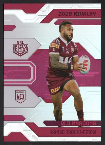2025 NRL NRLW RIVALRY STATE OF ORIGIN SILVER FOIL CARD - S26 Hamiso ...